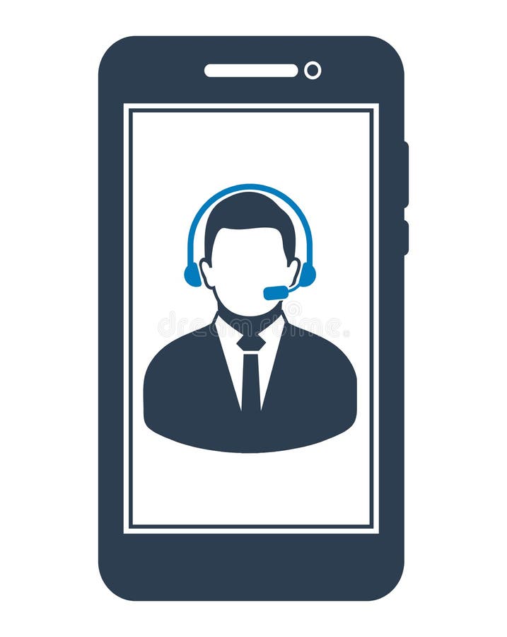 Online Customer Service Icon. Stock Vector - Illustration of operator ...