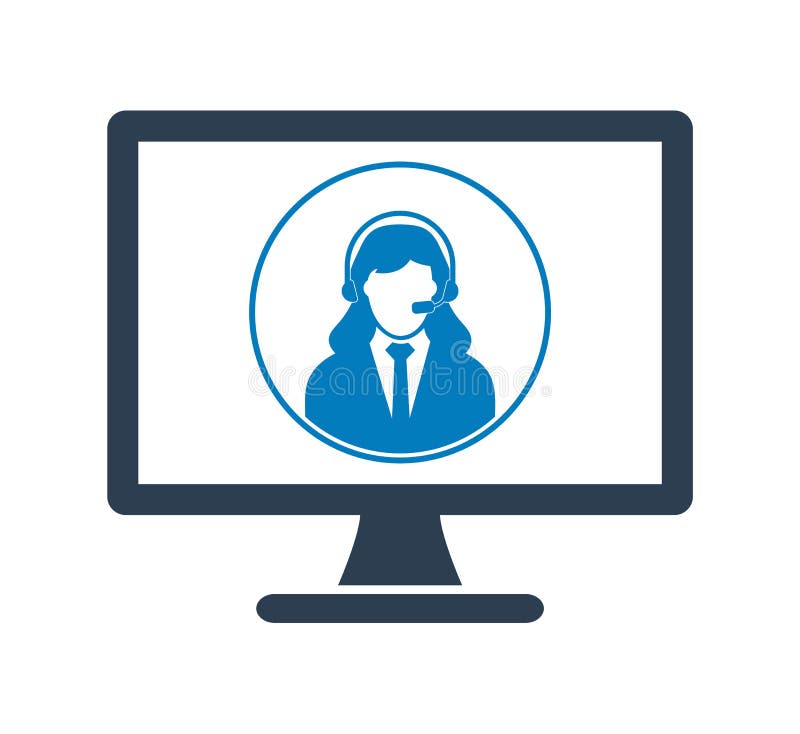 Online Customer Service Icon. Stock Vector - Illustration of customer ...