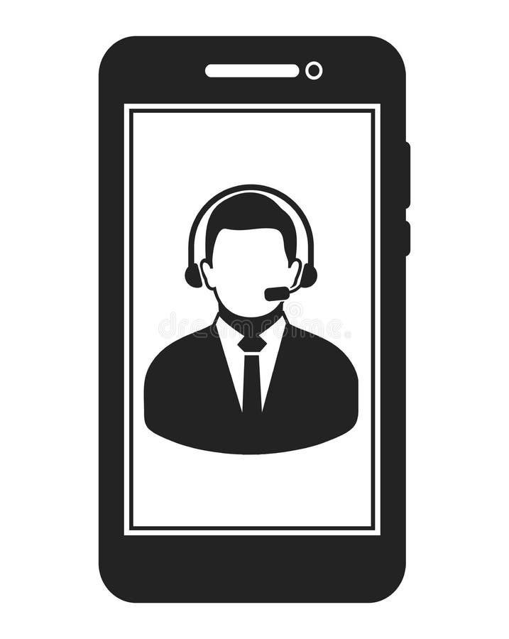 Online Customer Service Icon. Stock Vector - Illustration of desk ...