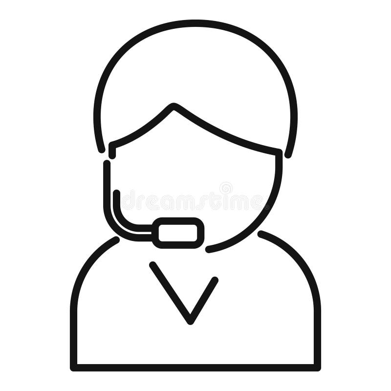 Online Customer Service Support Icon Outline Vector. Store Ecommerce ...