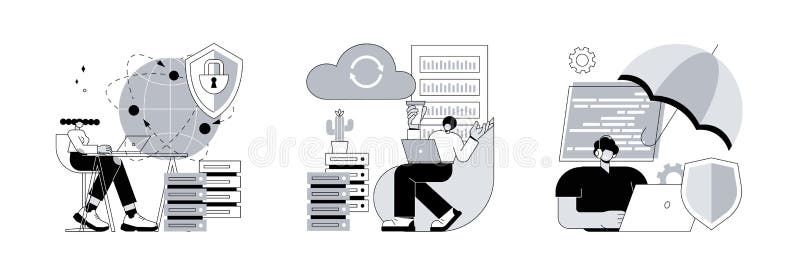 Data Access and User Experience Abstract Concept Vector Illustrations ...