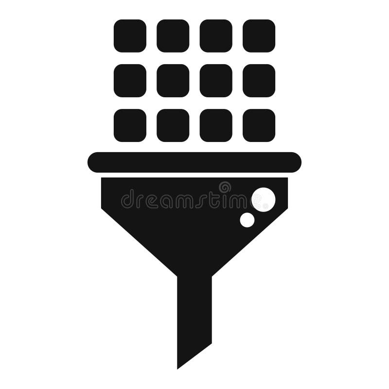 Online Data Funnel Icon Simple Vector. Smart Database Stock ...