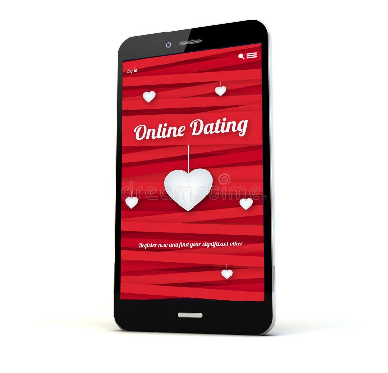 Online dating phone stock illustration. Illustration of mobile - 58205192