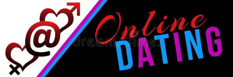 Online Dating Screen Banner Stock Illustration - Illustration of love ...