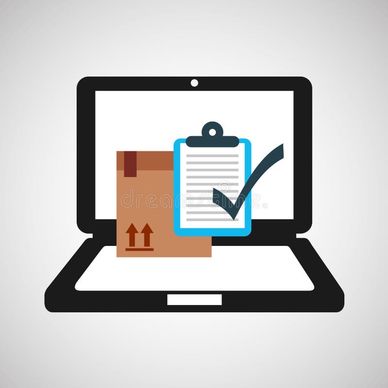 Package and Check List Icon. Delivery and Shipping Design. Vecto Stock ...