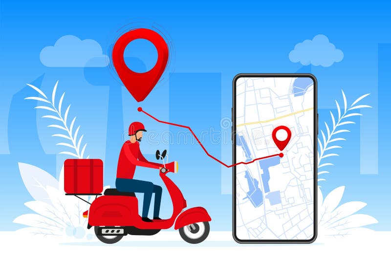Online Delivery. Courier Service Delivery. Fast Money. Map Tracking ...