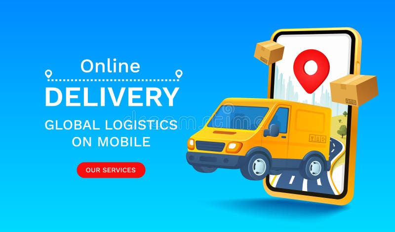 Online Delivery Global Logistics on Mobile, Delivery within the City ...