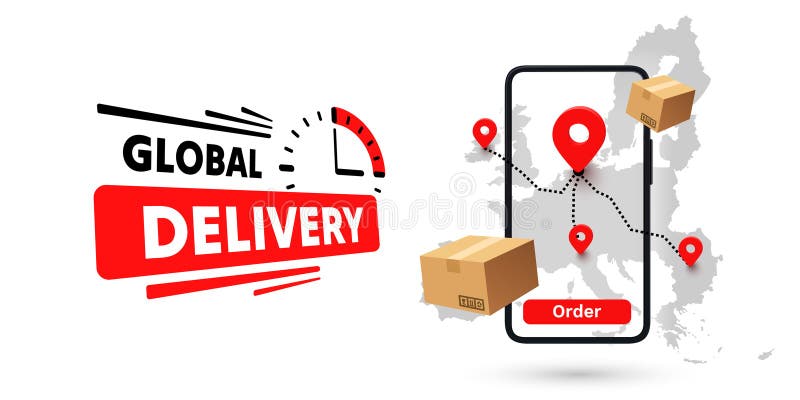 Online Delivery Global Logistics on Mobile, Delivery within the Europe ...