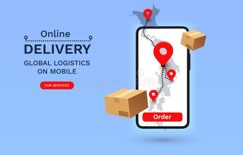 Online Delivery Global Logistics on Mobile, Delivery within the Japan ...
