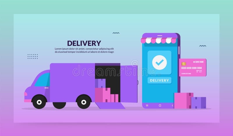 Online Delivery Service Application, Digital Logistic Concept with ...