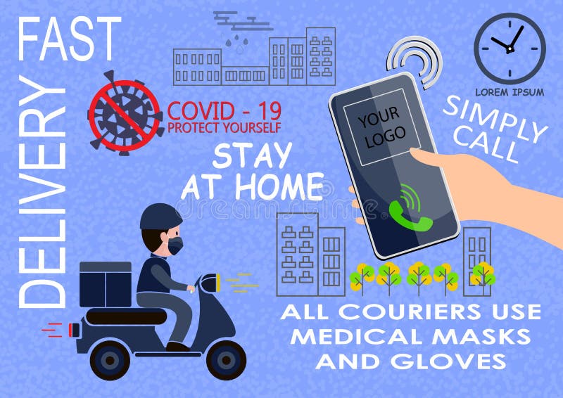 Online Delivery Service Concept, Online Order Tracking, Delivery Home ...