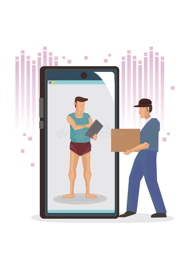 Online Delivery Service Concept, Online Order Tracking To Delivery To ...