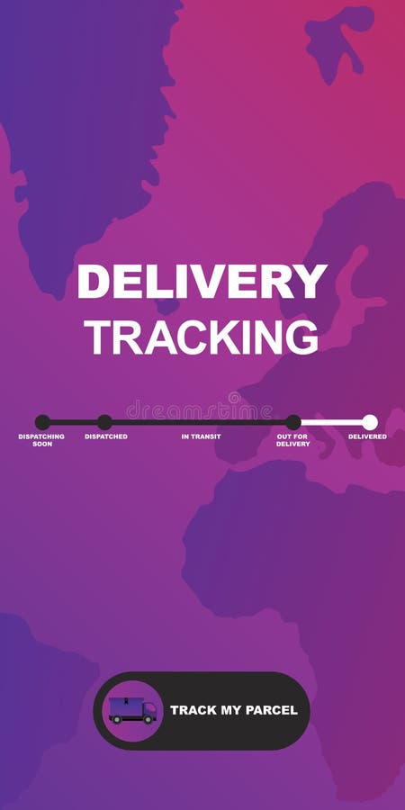 Online Delivery Service Concept, Online Order Tracking Stock Vector ...