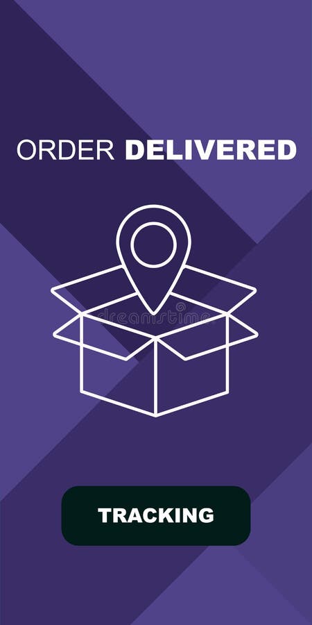Online Delivery Tracking Concept Icon. Vector Illustration Stock Vector ...