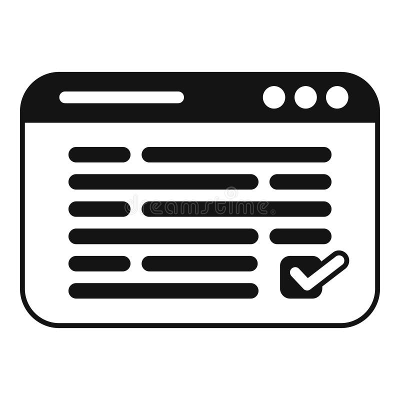 Online Device Login Icon Simple Vector. New Member Registration Stock ...