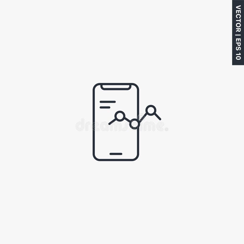 Online Diagram, Linear Style Sign for Mobile Concept and Web Design ...