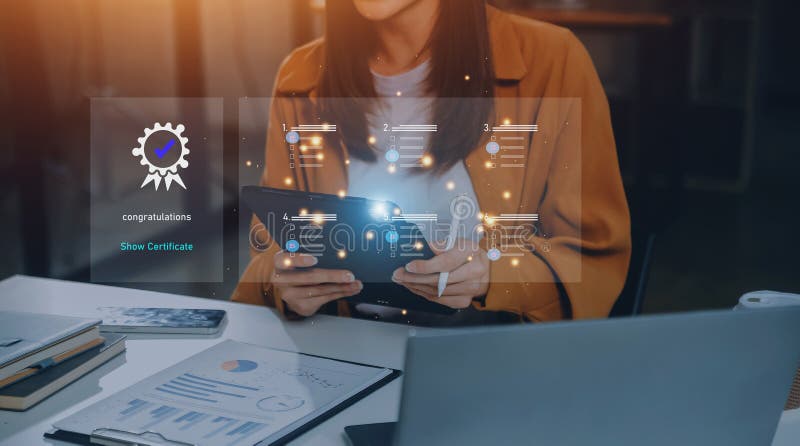 Use Technology To Ask Questions. a Group of Designers Using a Tablet in ...