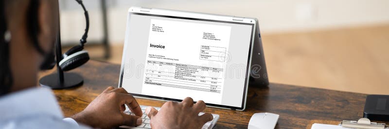 Online Digital E Invoice stock photo. Image of advisor - 235042772