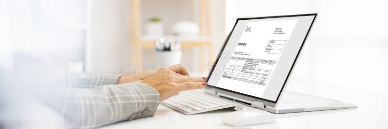 Online Digital E Invoice stock photo. Image of city - 238326094