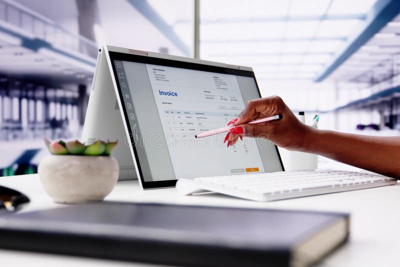 Online Digital E Invoice stock image. Image of billing - 318725737