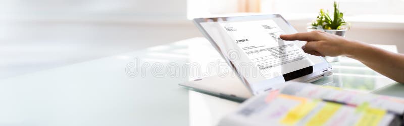 Online Digital E Invoice stock image. Image of chartered - 211511069