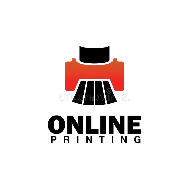Online Digital Printer App Logo Design Stock Vector - Illustration of ...