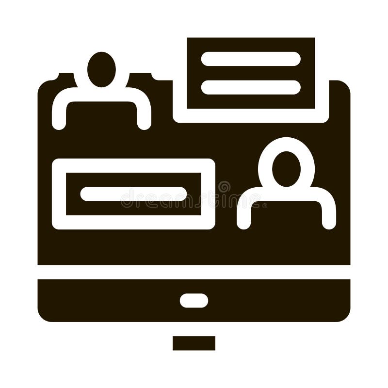 Online Discussion Icon Vector Glyph Illustration Stock Vector ...