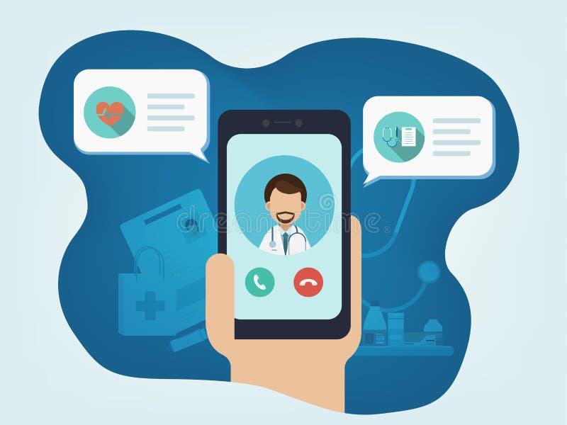 Online Doctor concept stock vector. Illustration of design - 193513016