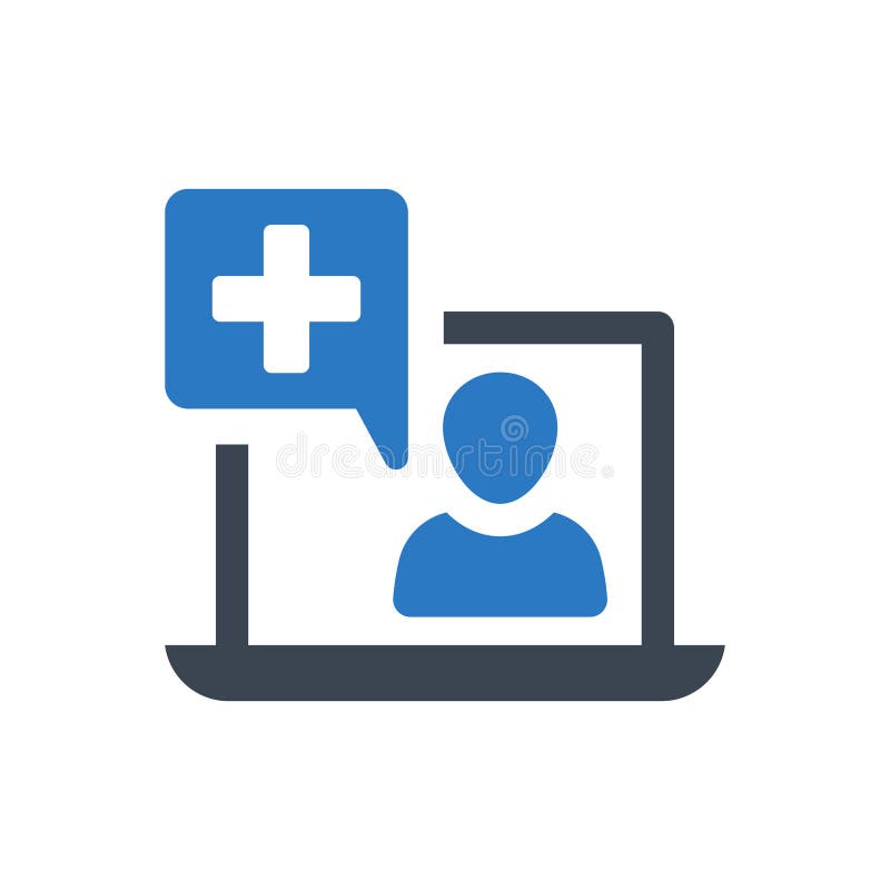 Online medical doctor icon stock vector. Illustration of symbol - 254772056