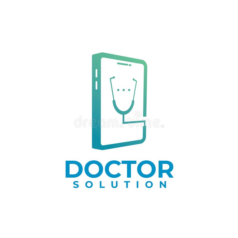 Online Doctor Solution App Logo Design Stock Vector - Illustration of ...