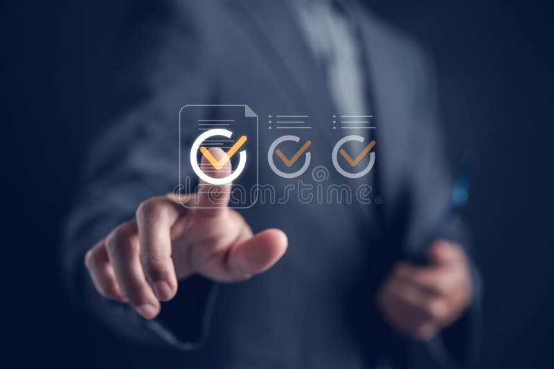 Online Document Checking and Validation System. Stock Image - Image of ...