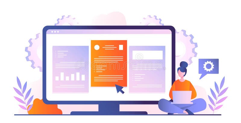 Online document concept stock vector. Illustration of finance - 272321797