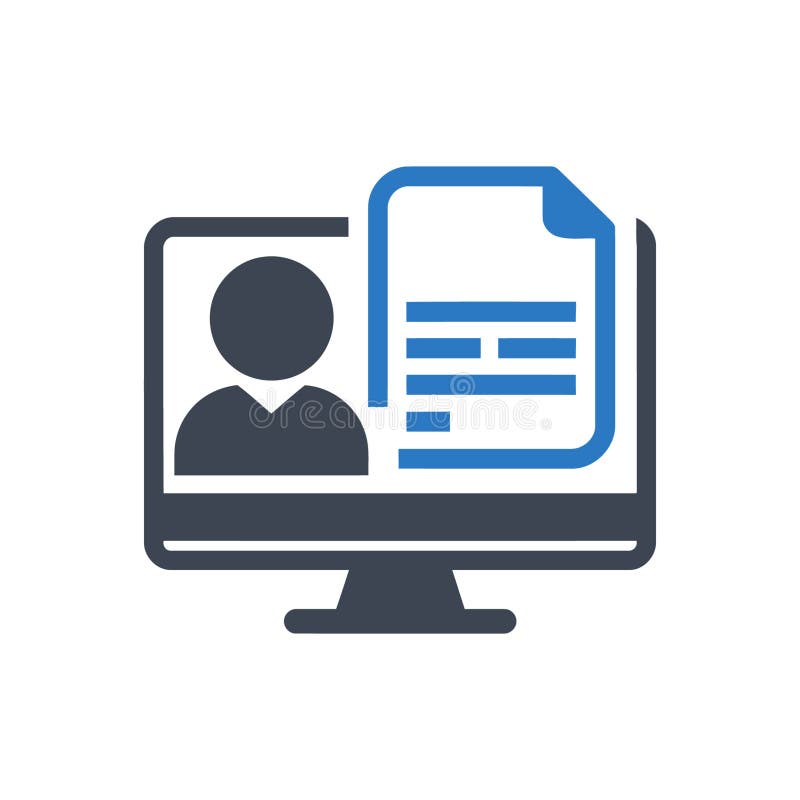 Online Document Icon stock vector. Illustration of paperwork - 361728530