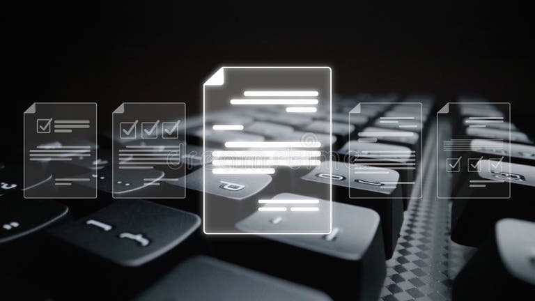 Online Document Management To Boost Workflow Efficiency Muxer Stock Image - Image of ...