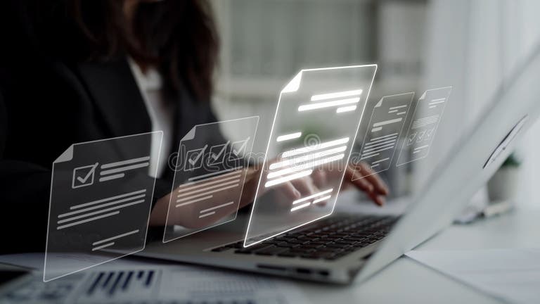 Online Document Management To Boost Workflow Efficiency Muxer Stock Photo - Image of office ...