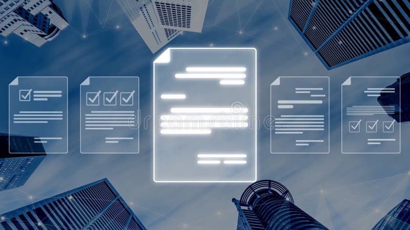 Online Document Management To Boost Workflow Efficiency Muxer Stock Image - Image of file ...