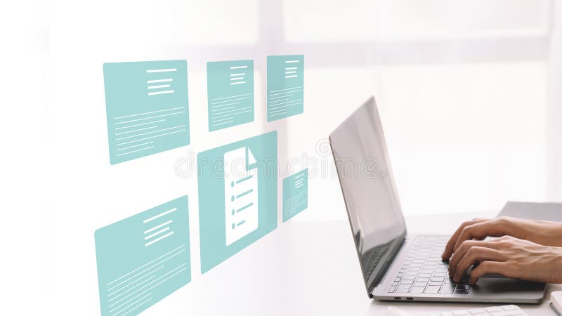 139 Working Computer Business Process Document Management System Stock ...