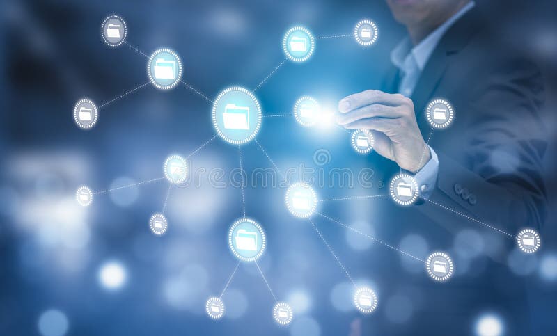 Online Documentation Database And Document Management System Concept Stock Image Image Of