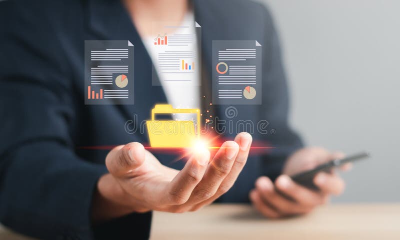 Online Documentation Database And Document Management System Concept Stock Image Image Of