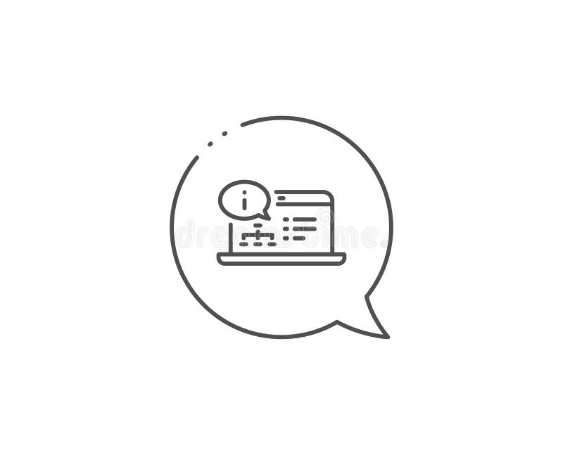 Online Documentation Line Icon. Technical Instruction Sign. Vector ...