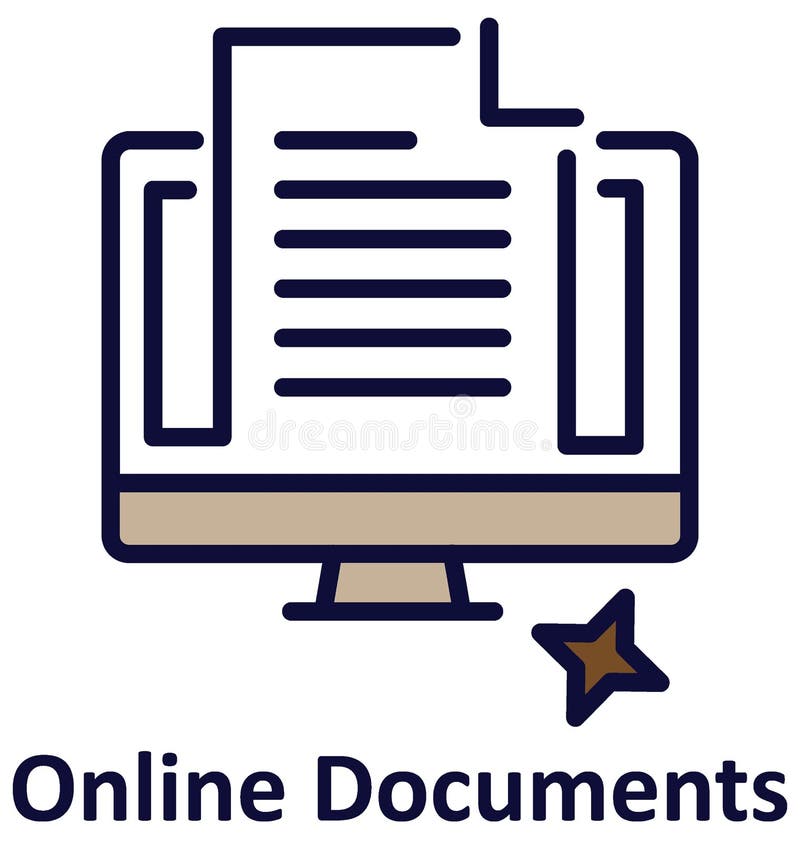 Online Documents Isolated Vector Icon that Can Easily Modified or Edit ...