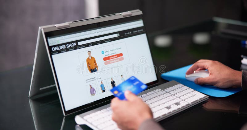 Online Ecommerce Shopping Website or Store Stock Photo - Image of black ...