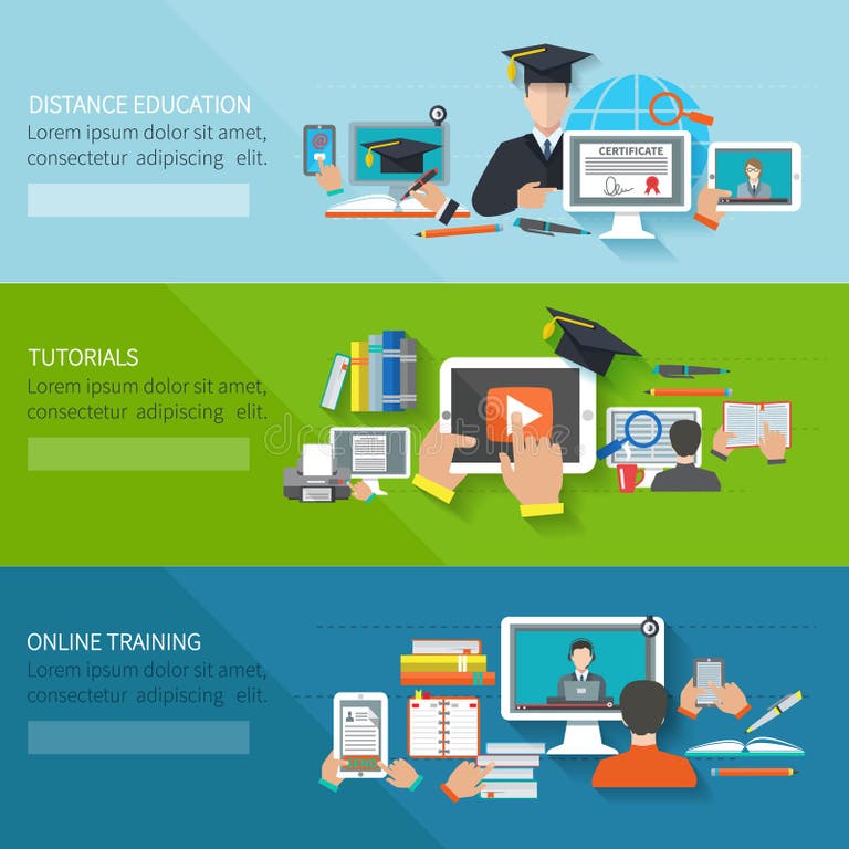 Online Education Banner Stock Illustrations – 38,852 Online Education ...