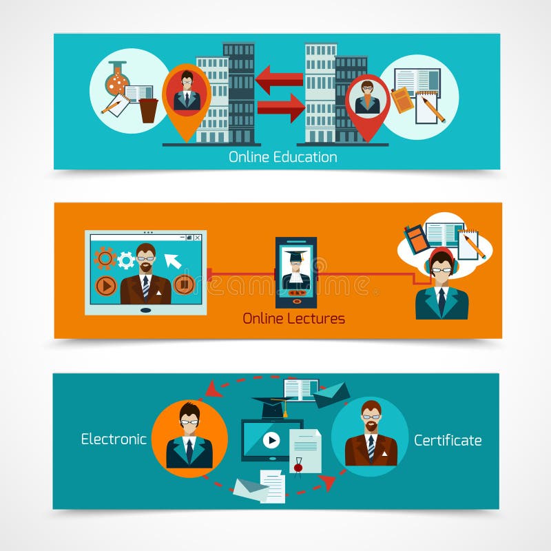 Education Banner Set stock vector. Illustration of business - 210201830