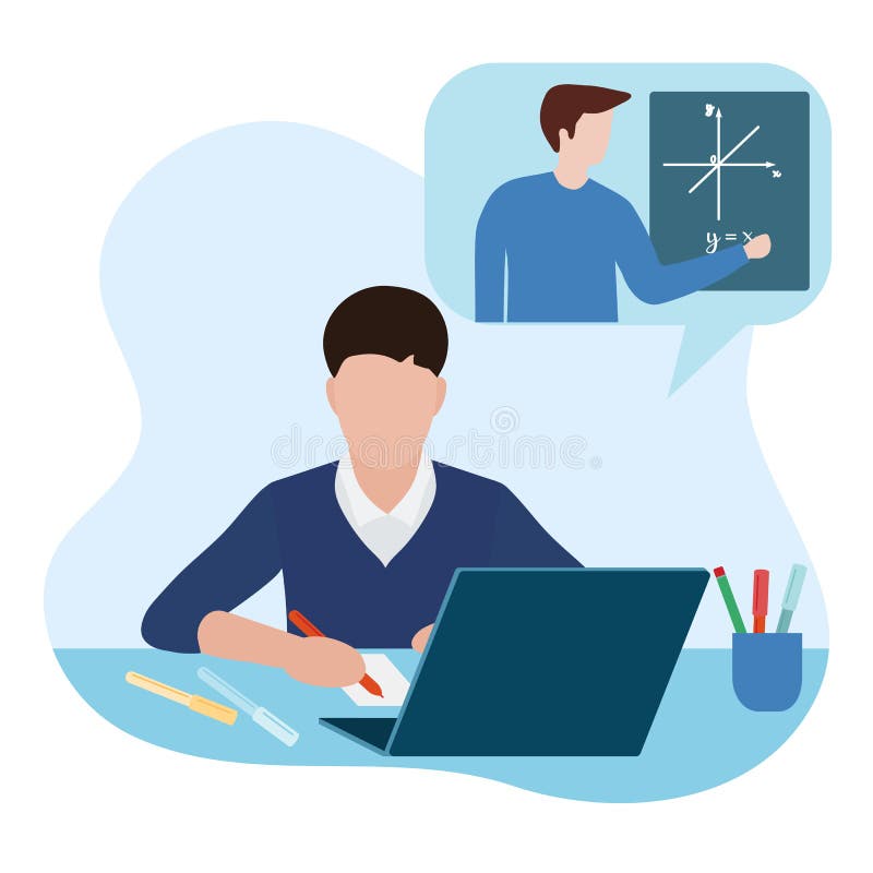 New Normal School Procedure Illustration Concept Doodle Simple Vector ...
