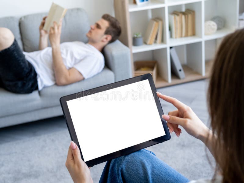 Online Education Computer Mockup Home Routine Stock Image - Image of ...