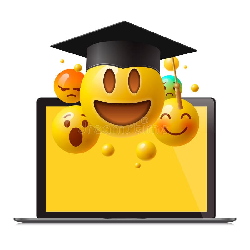 Concept For Graduation, Group Of Smiley Emoticons Stock Vector ...