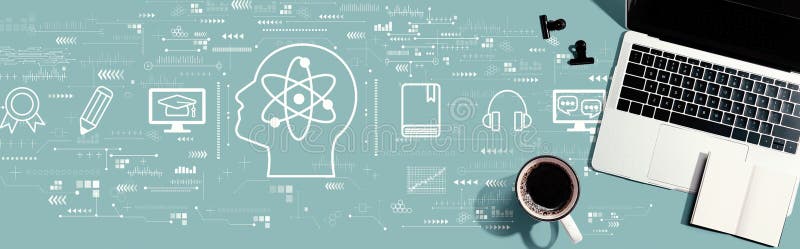 Online Education Concept with a Laptop Computer Stock Photo - Image of ...