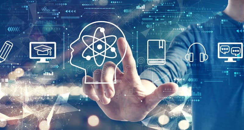 Education Concept: Blue Training On Digital Background Stock Photo ...