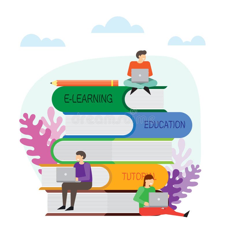 Online Education Concept. Online Learning Stock Vector - Illustration ...